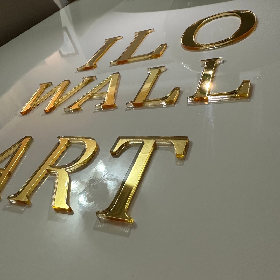 Custom Gold Letters, Alphabet Letter Wedding Sign Decor, Gold Acrylic ...