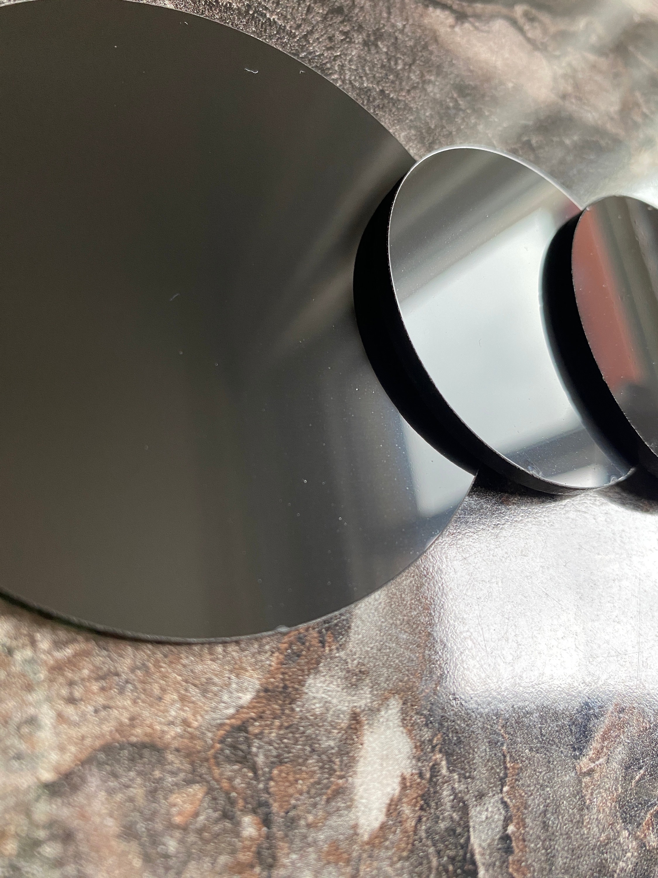 Whole Clear, Black Acrylic Circle Disc Plastic Blanks, 1/8" Thick ...