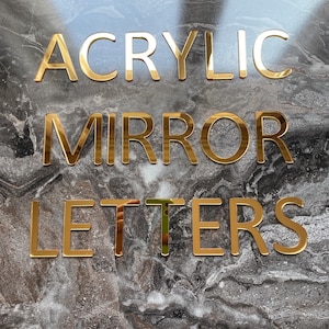 Custom Acrylic Letters - Personalized Sign - Gold, Silver Letters ...