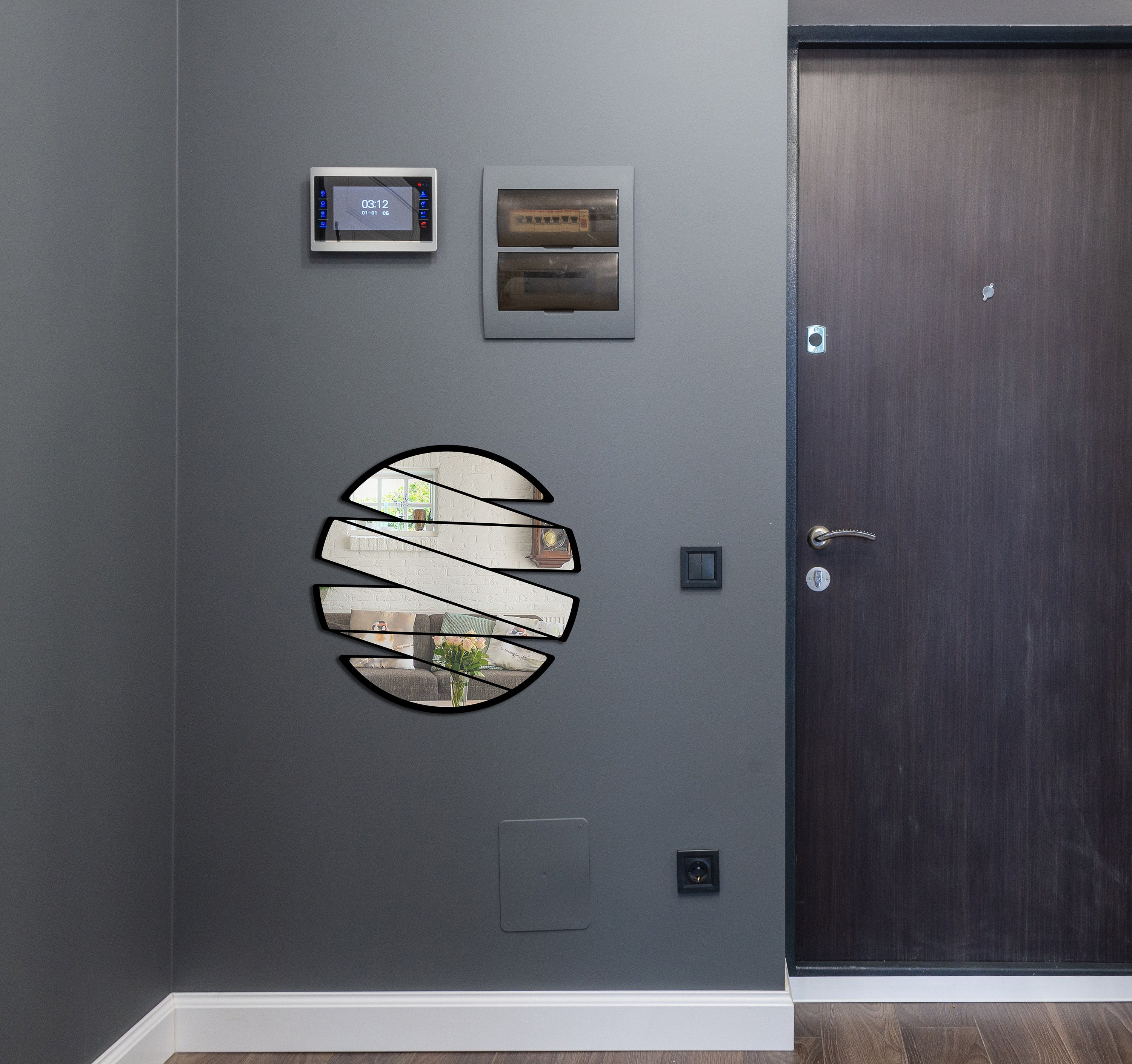 Modern Round Acrylic Glass Mirror Round Split Mirror Small - Etsy