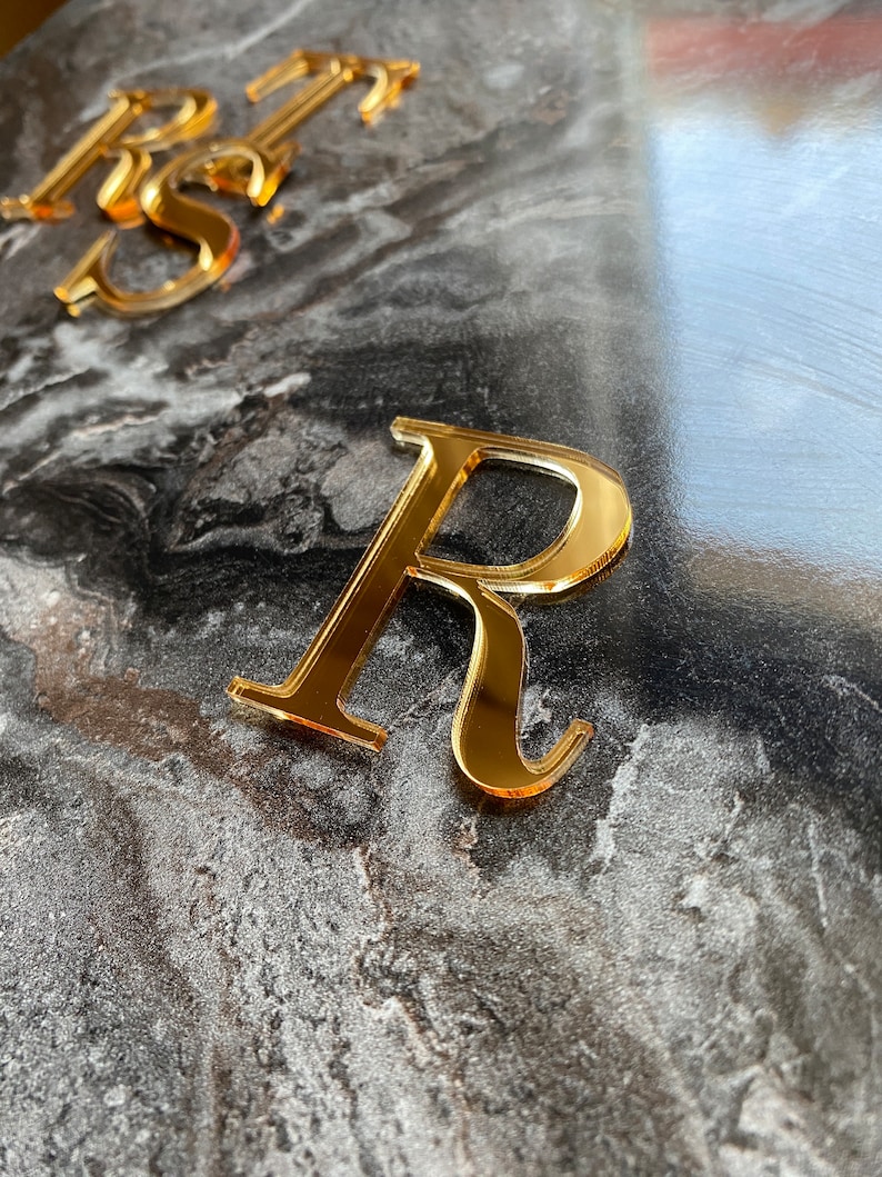 Gold Letters - Personalized Acrylic Sign - Gold, Silver Mirror Aceylic ...