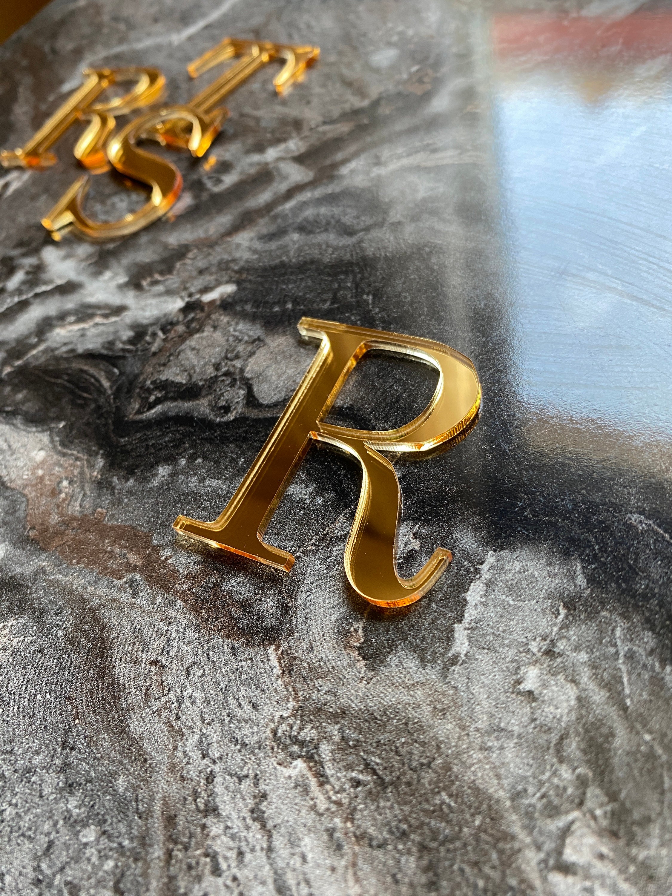 Gold Letters - Personalized Acrylic Sign - Gold, Silver Mirror Aceylic ...