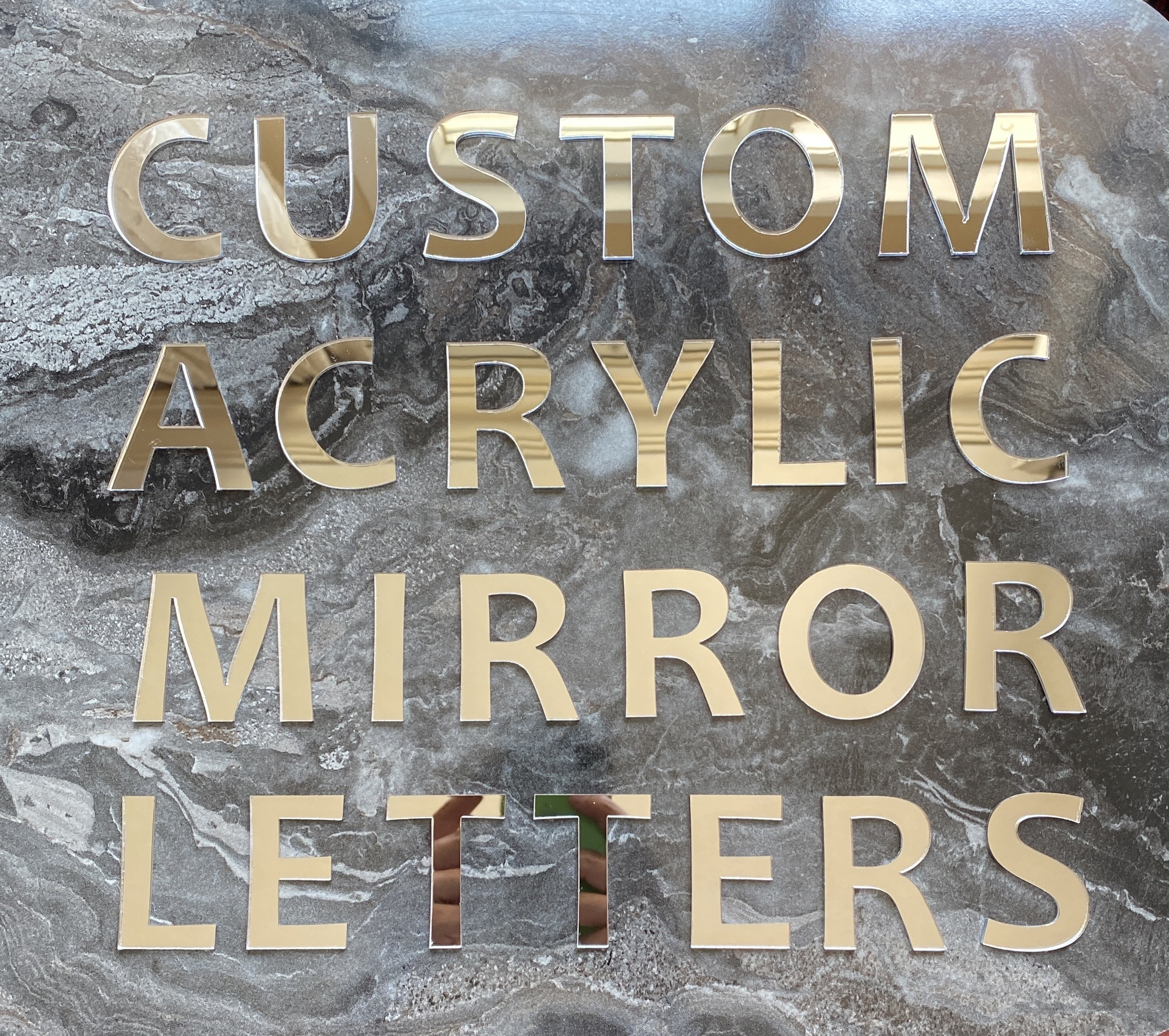 Custom Acrylic Mirror Letters Personalized Acrylic Sign Gold, Silver ...