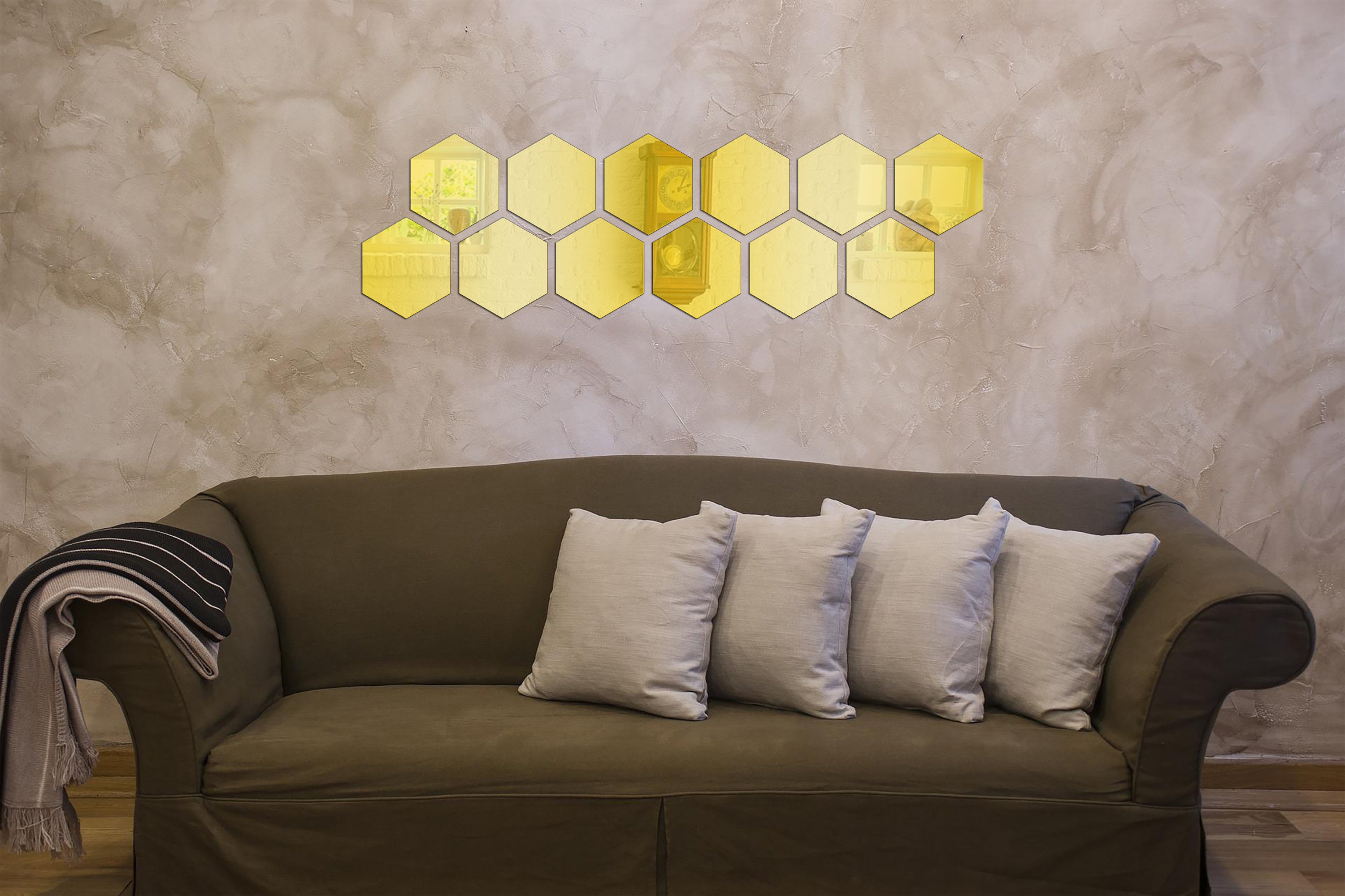Hexagon Shape Decorative Acrylic Mirror Wall Decoration - Etsy