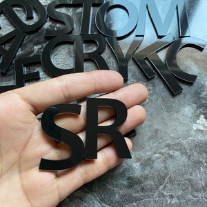 Black Acrylic Letters - Bold Letters for Wall - Custom Black Wedding ...