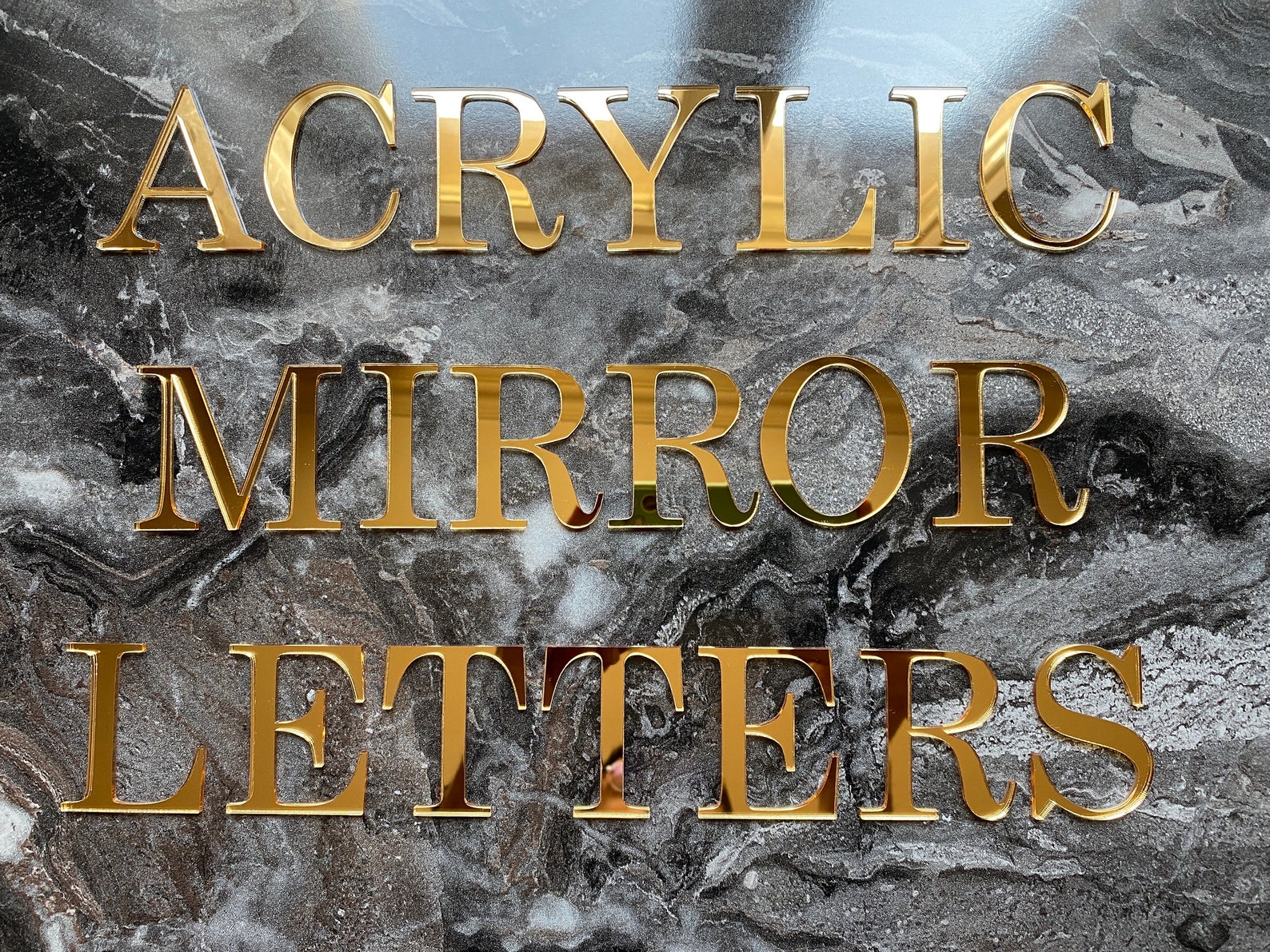 Gold Letters - Personalized Acrylic Sign - Gold, Silver Mirror Aceylic ...