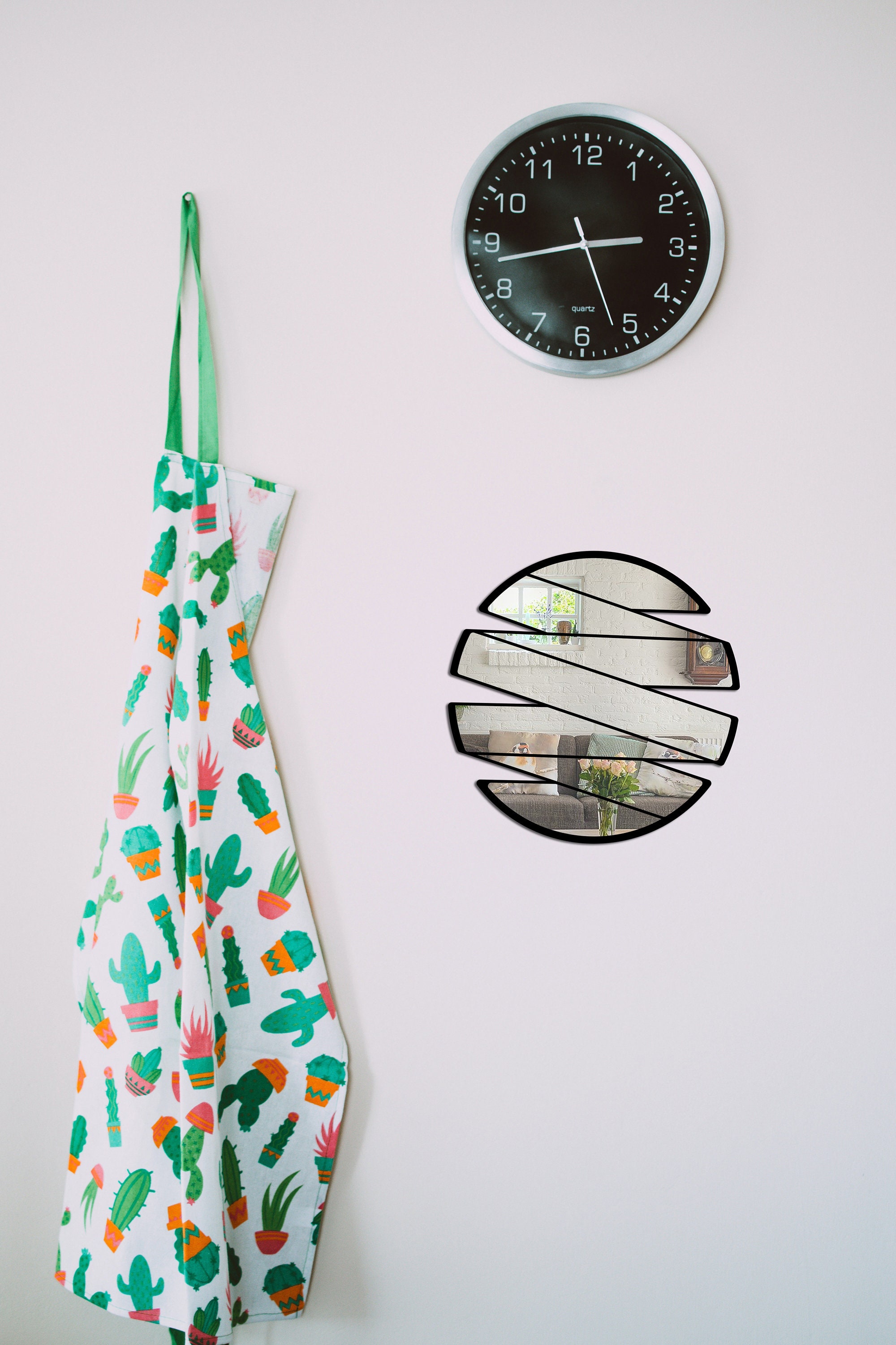 Modern Round Acrylic Glass Mirror Round Split Mirror Small - Etsy