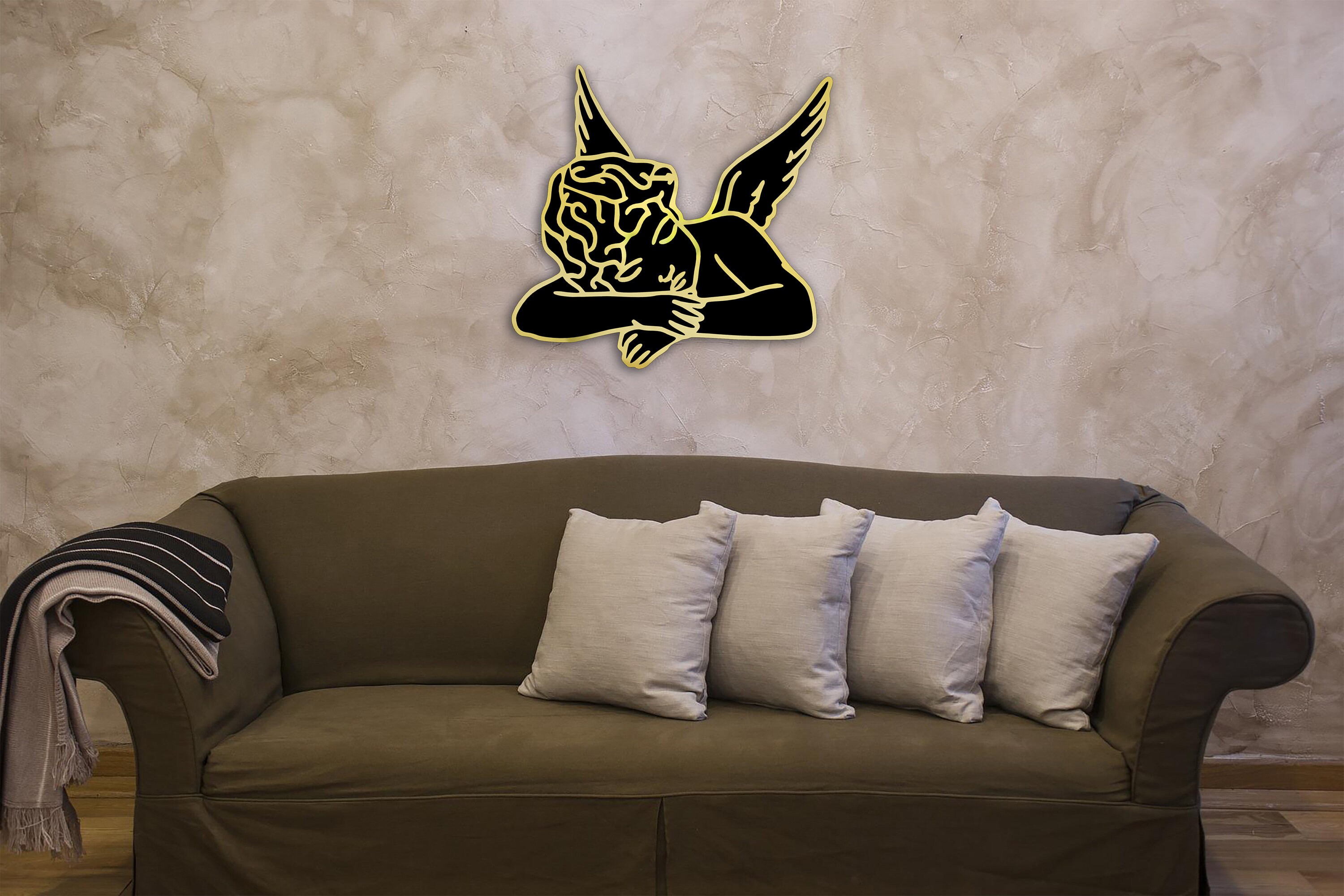 Angel Wall Decor Baby Angel Wings Wall Hangings Large Angel - Etsy