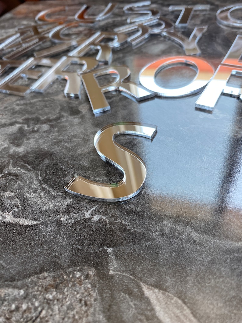 Custom Acrylic Mirror Letters, Nursery Decor, Birthday Party Signs - Etsy