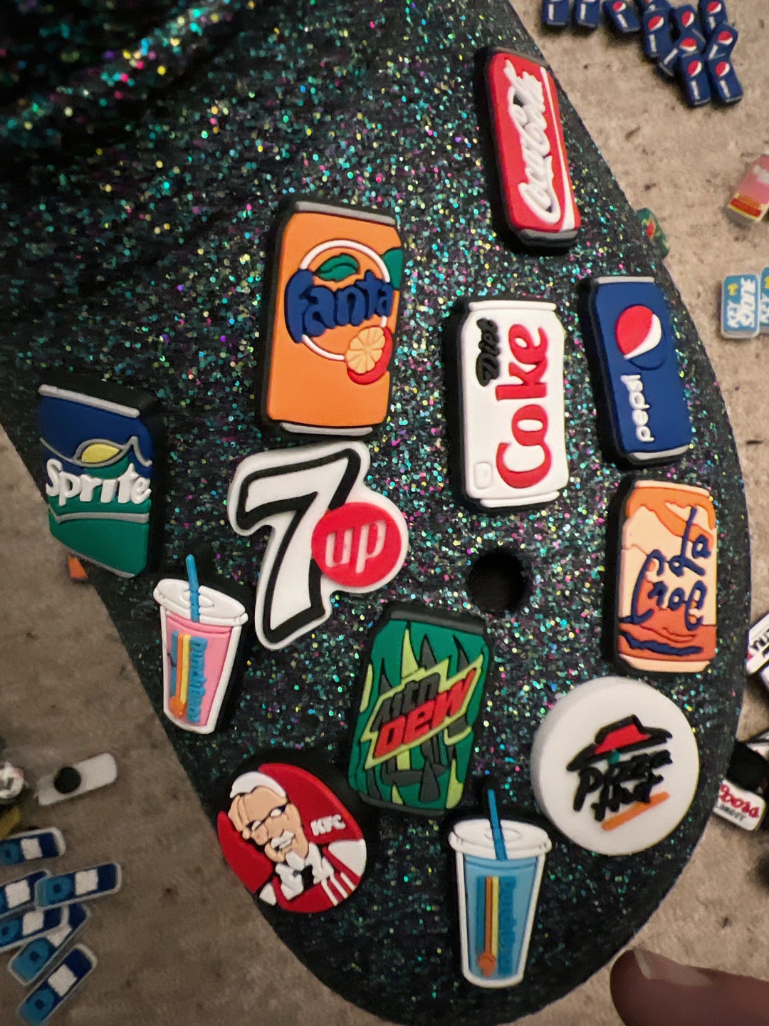 10 X SODA & FAST FOOD Crocs Jibbitz 10 Pack Diet Coke, Fanta, Pizza Hut ...