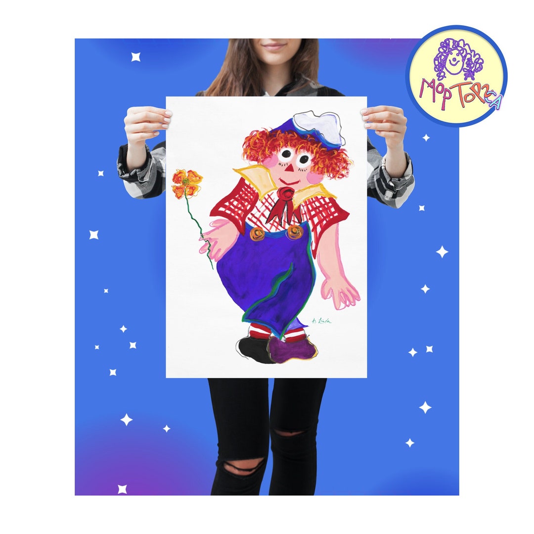 Andy Poster Nursery Decor - Boy, Girls' Decor - Nursery Art - Raggedy ...
