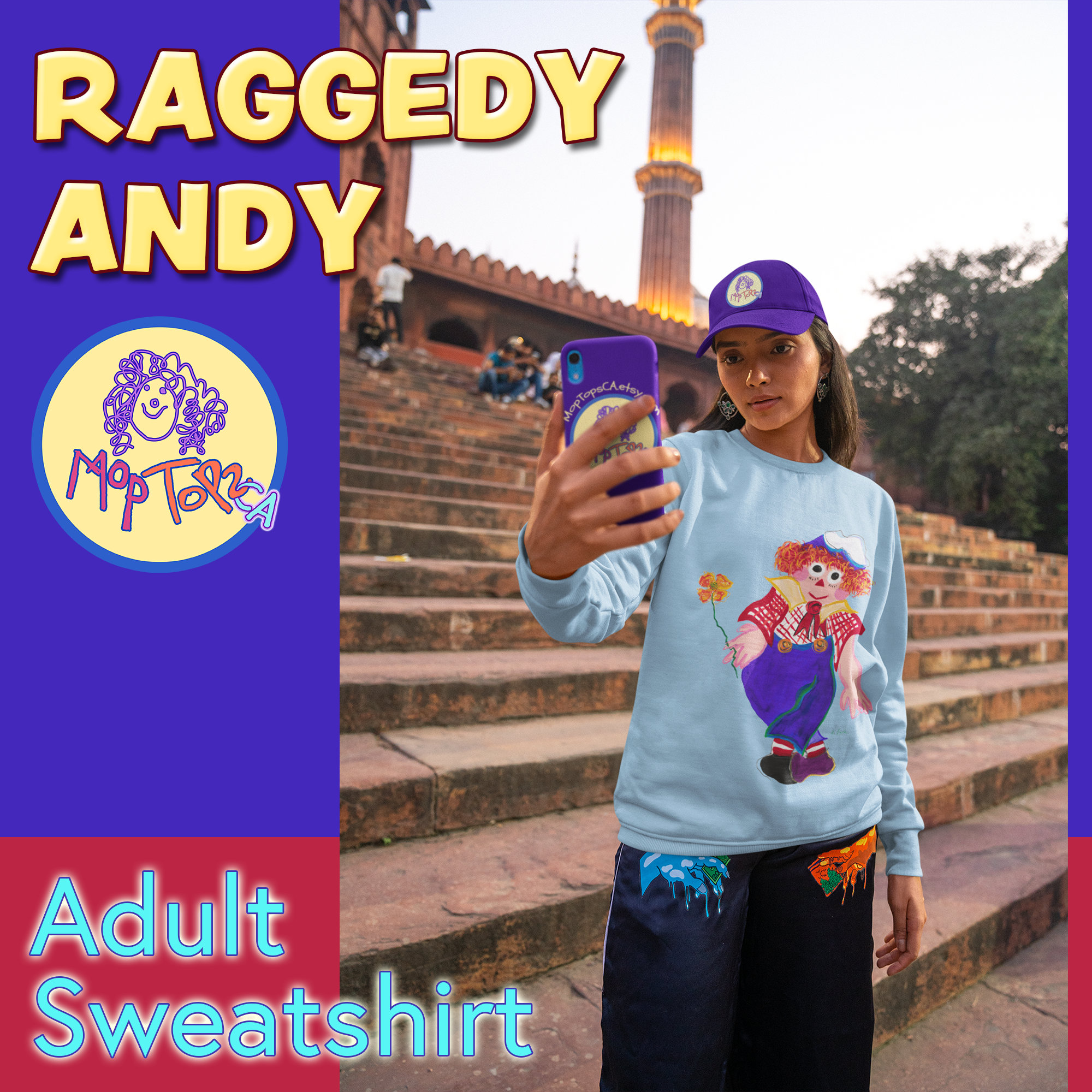 Raggedy Andy Adult Unisex Heavy Blend Crewneck Sweatshirt - Etsy