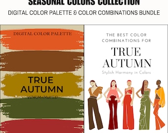True Summer Season Digital Color Palette and Color Combinations Bundle ...