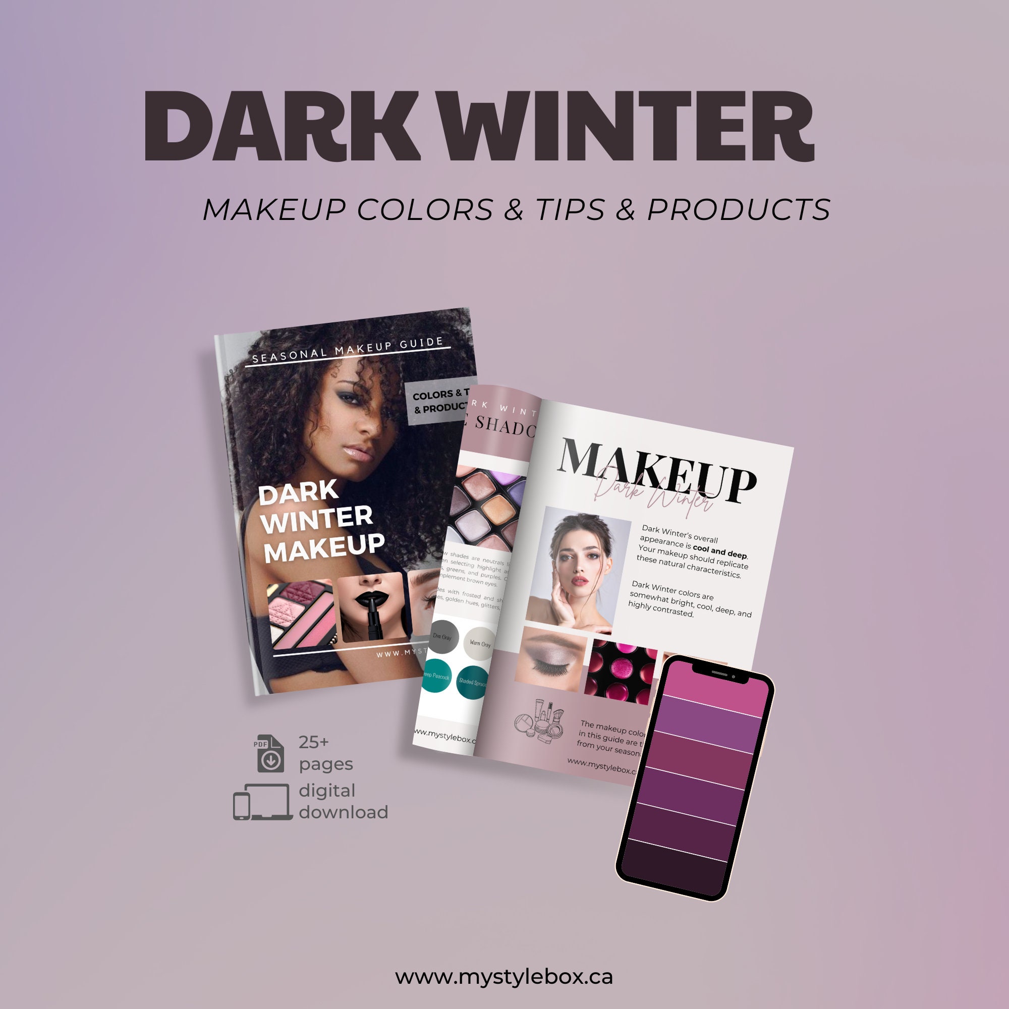 Dark (deep) Winter Color Season Makeup Guide - Etsy