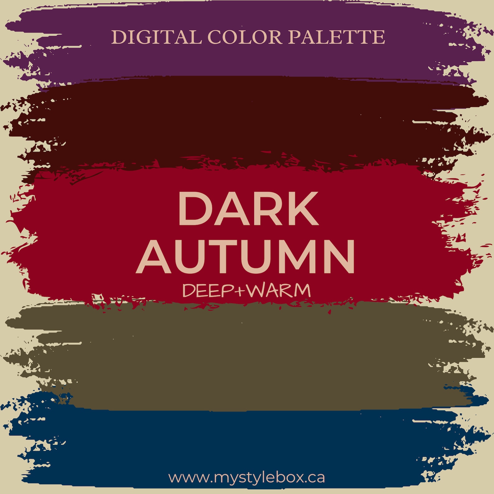 Dark (deep) Autumn Season Digital Color Palette - Etsy