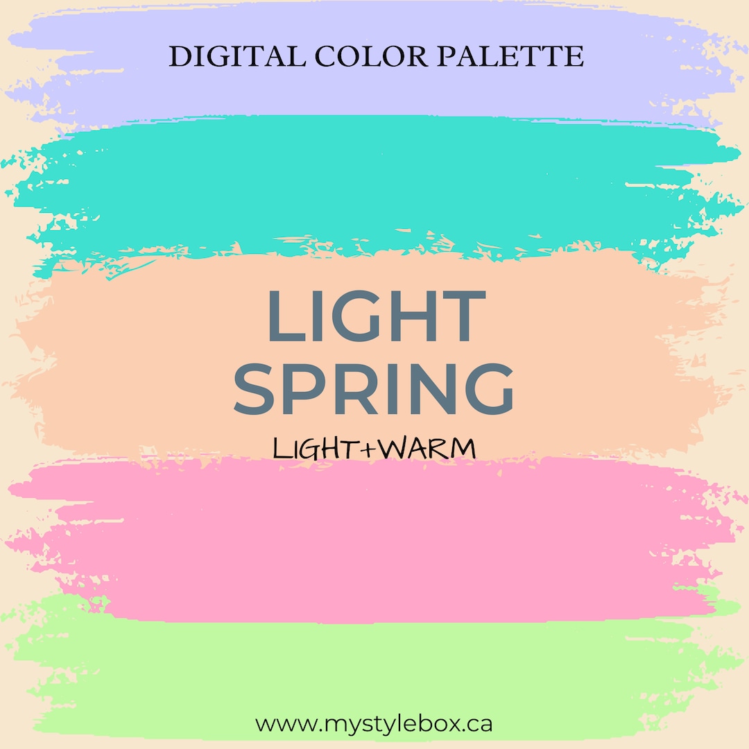 Light Spring Season Digital Color Palette - Etsy