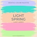 Light Spring Season Digital Color Palette - Etsy
