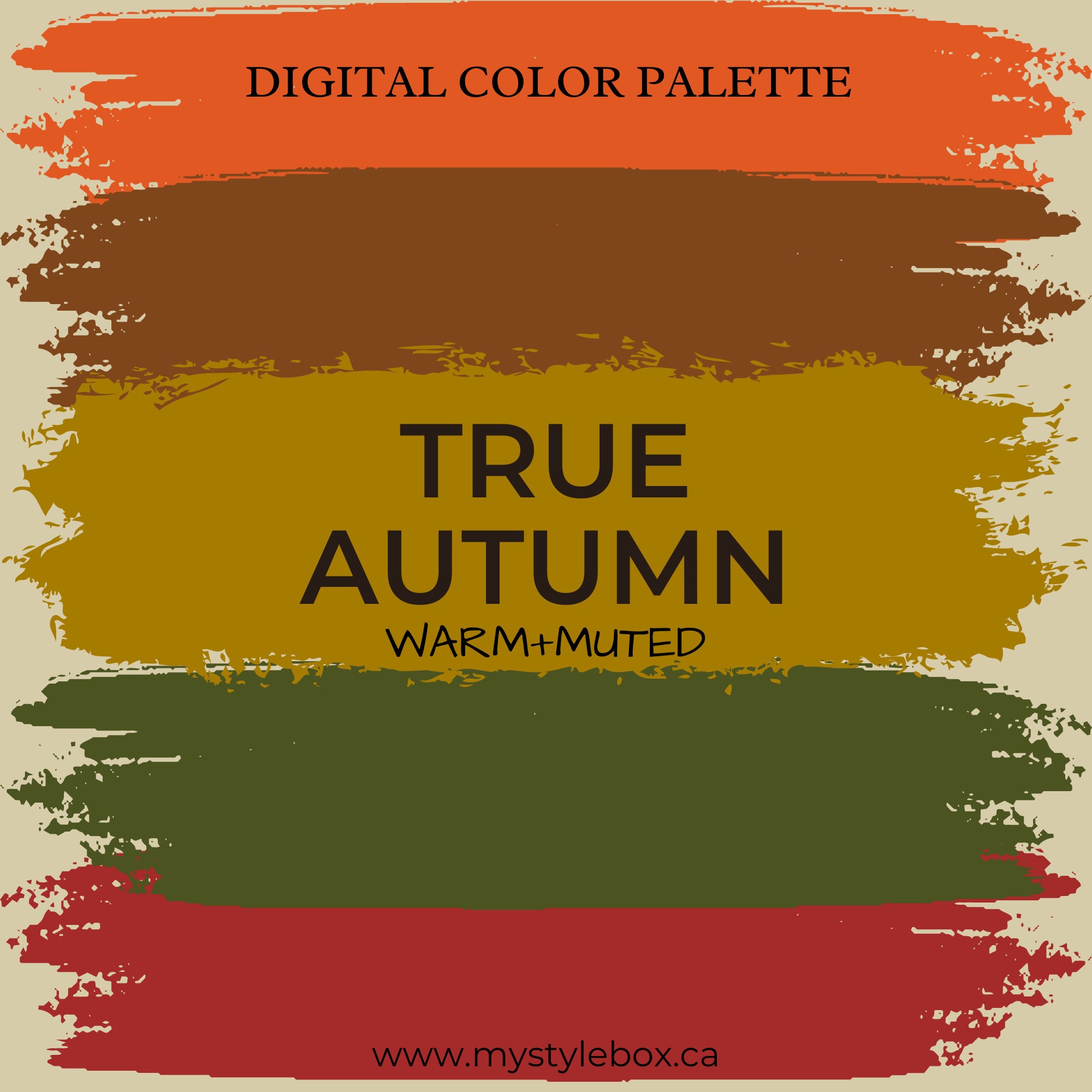True (warm) Autumn Season Digital Color Palette - Etsy