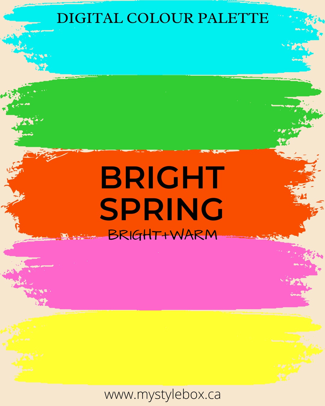 Bright Spring Season Digital Color Palette - Etsy