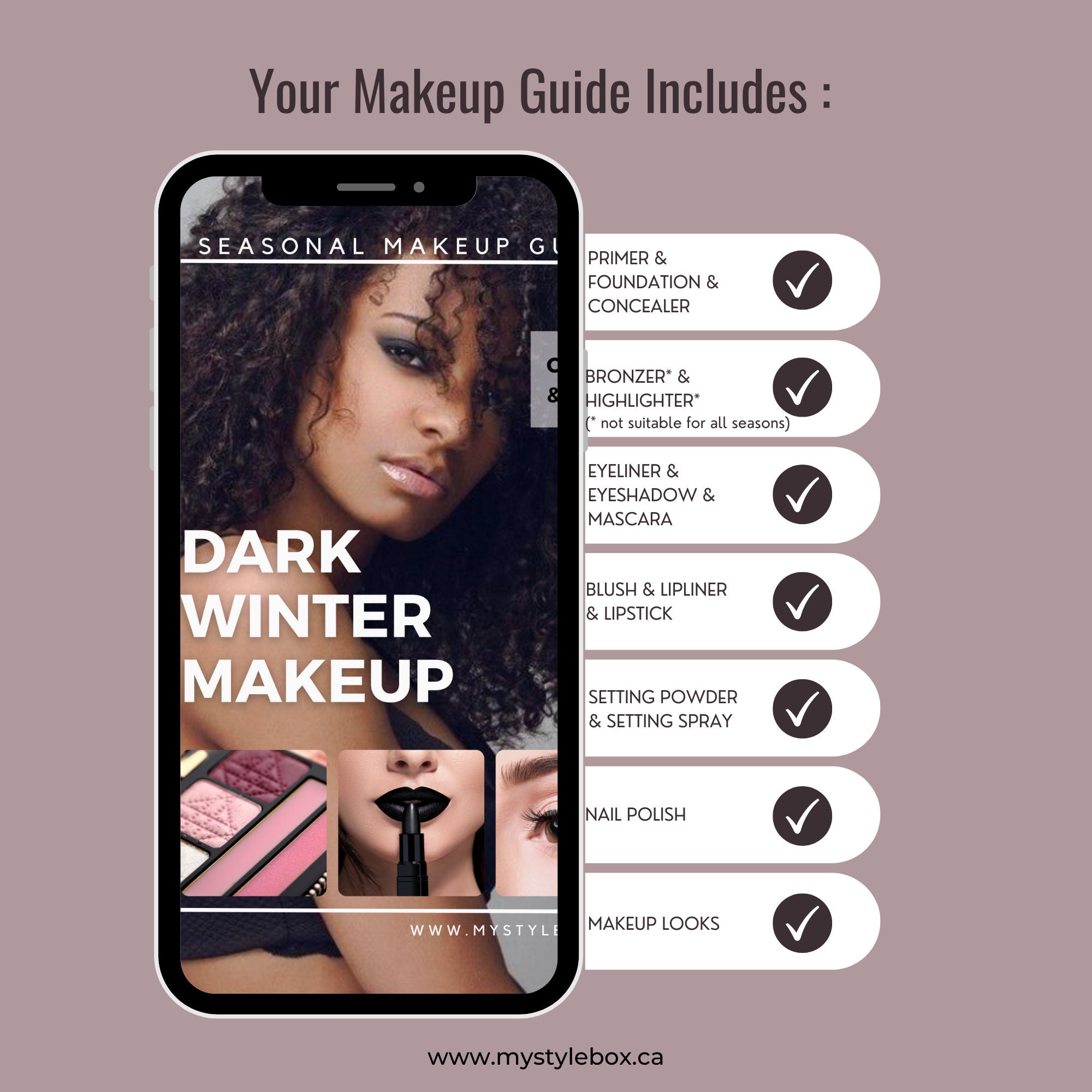 Dark (deep) Winter Color Season Makeup Guide - Etsy