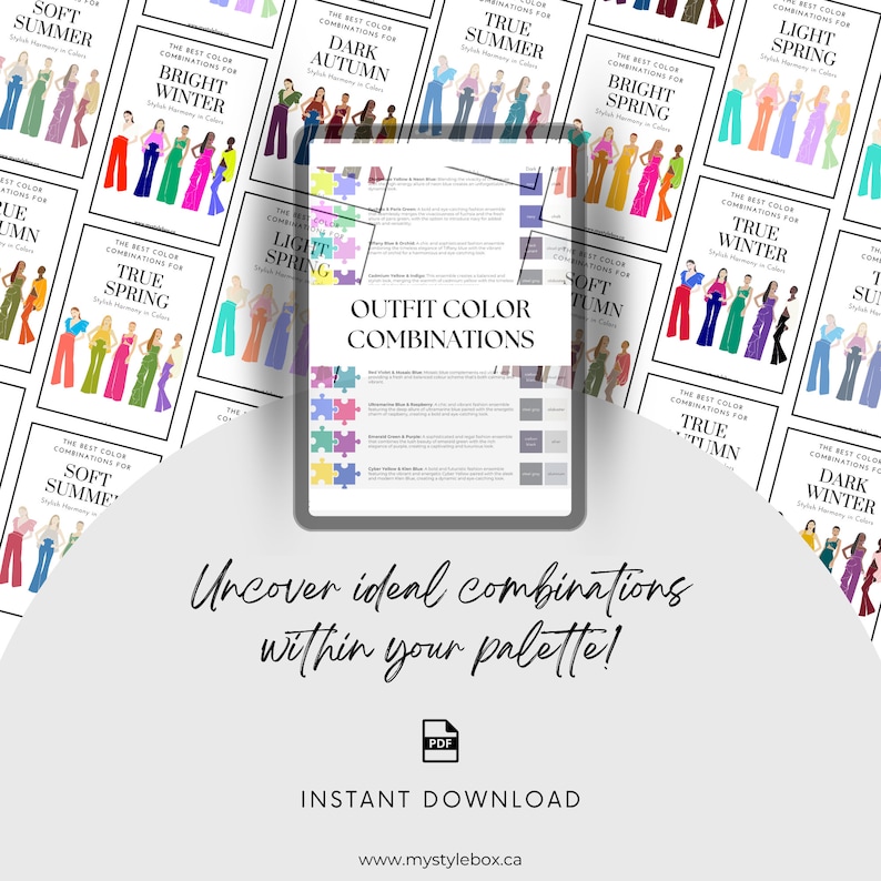 True Winter Season Digital Color Palette and Color Combinations Bundle ...