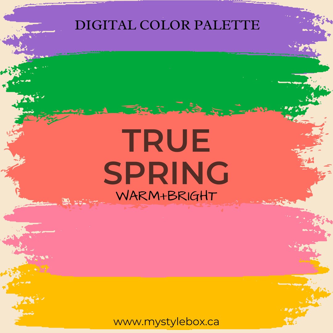 True (warm) Spring Season Digital Color Palette - Etsy