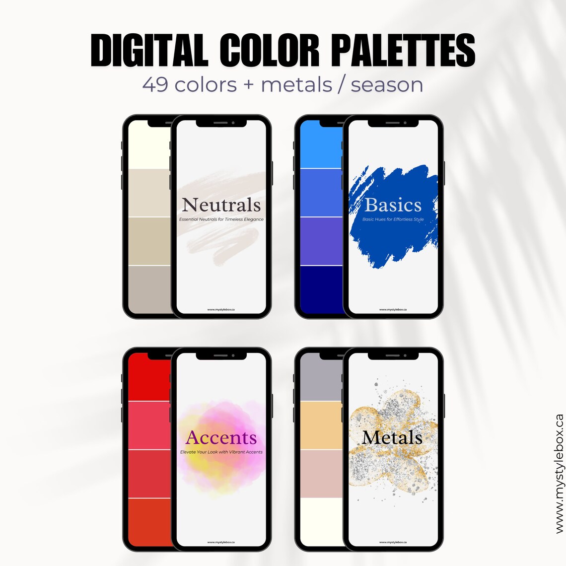 True Winter Season Digital Color Palette and Color Combinations Bundle ...