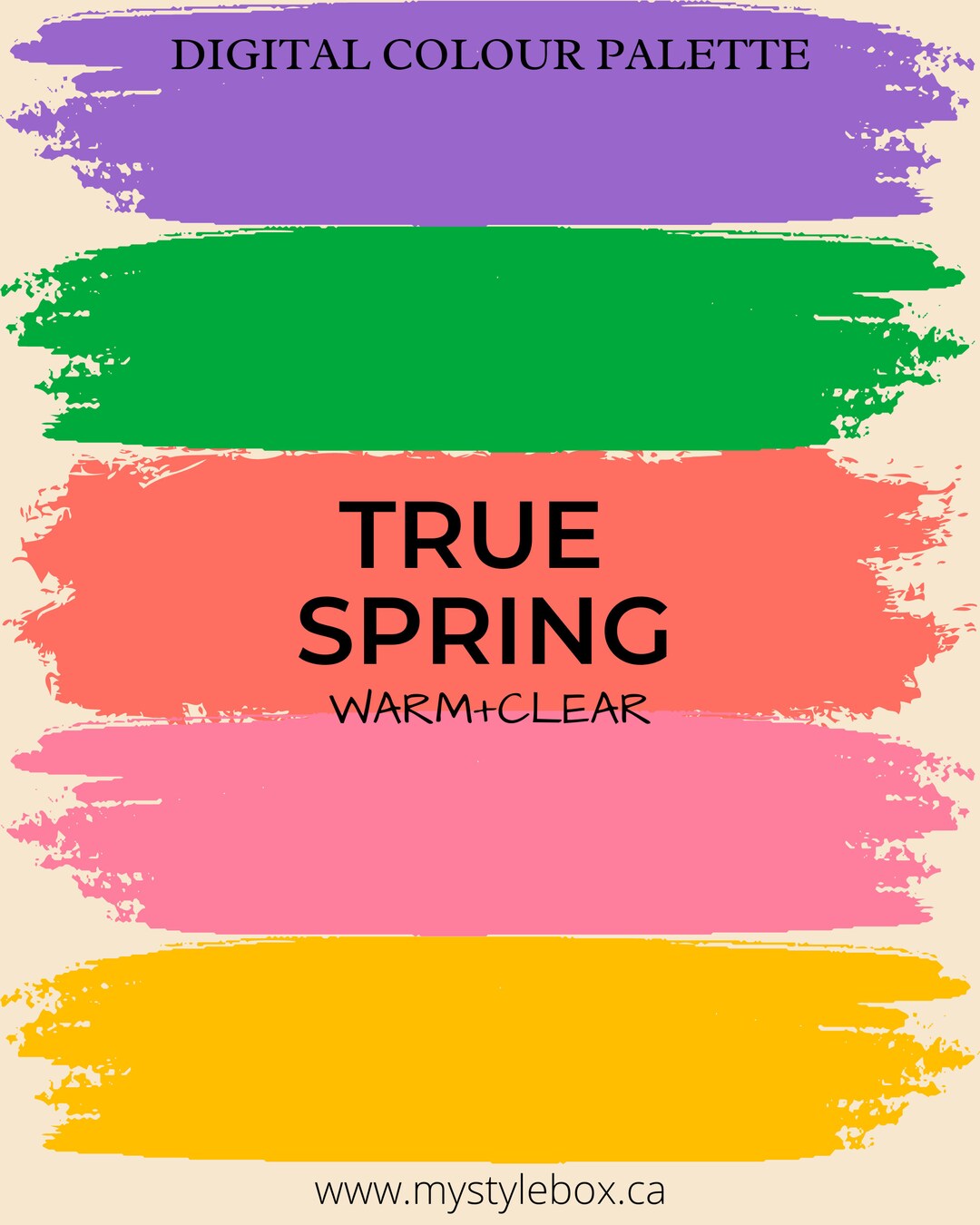 True warm Spring Season Digital Color Palette - Etsy