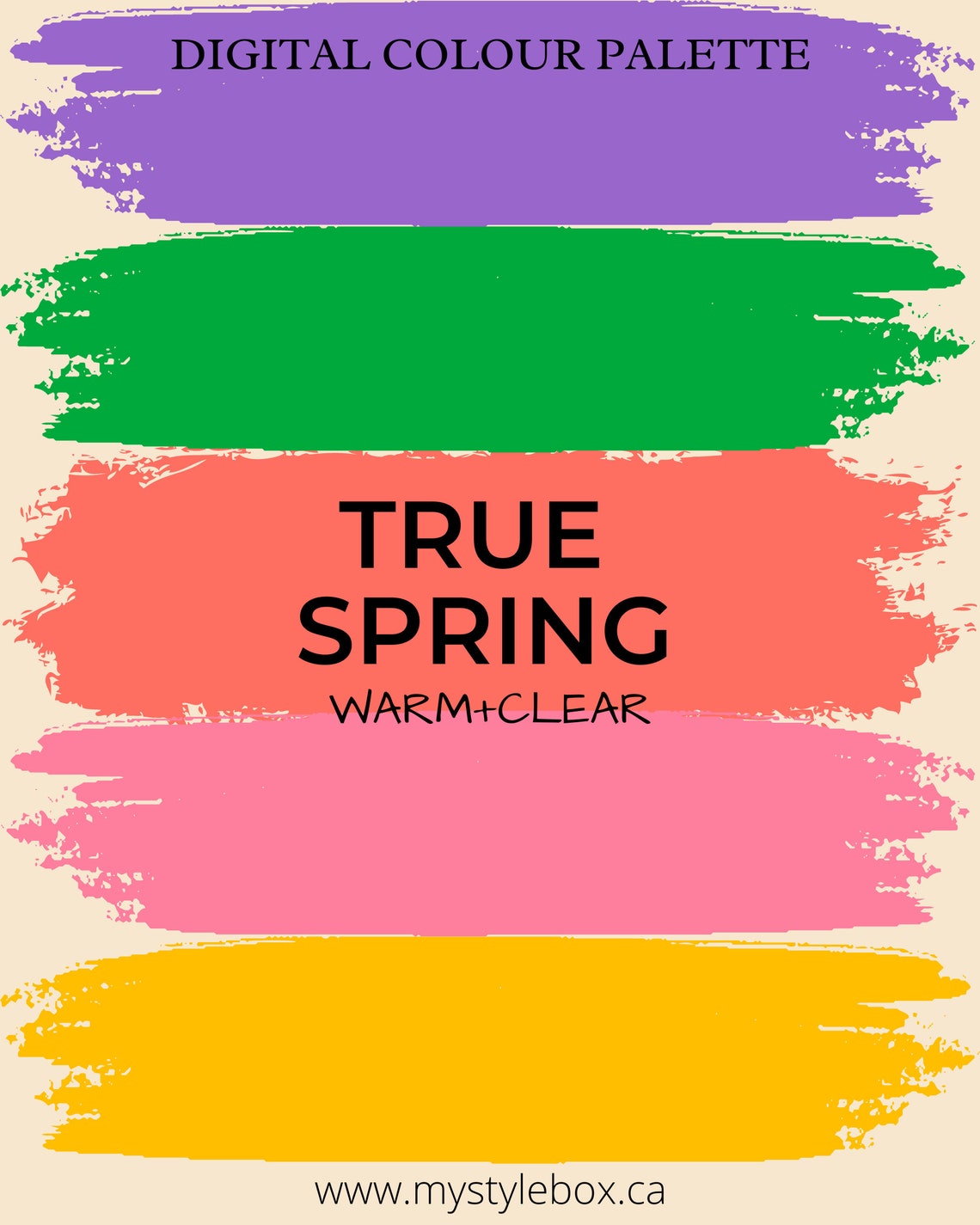 True warm Spring Season Digital Color Palette - Etsy