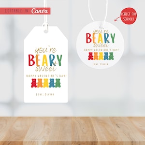 Gummy Bear Valentine's Day Tag: Editable Printable (digital Download ...