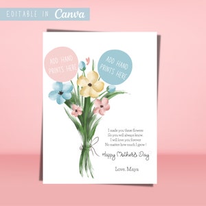 Handprint Flower Mother's Day Craft | DIY Elementary/preschool Mothers ...