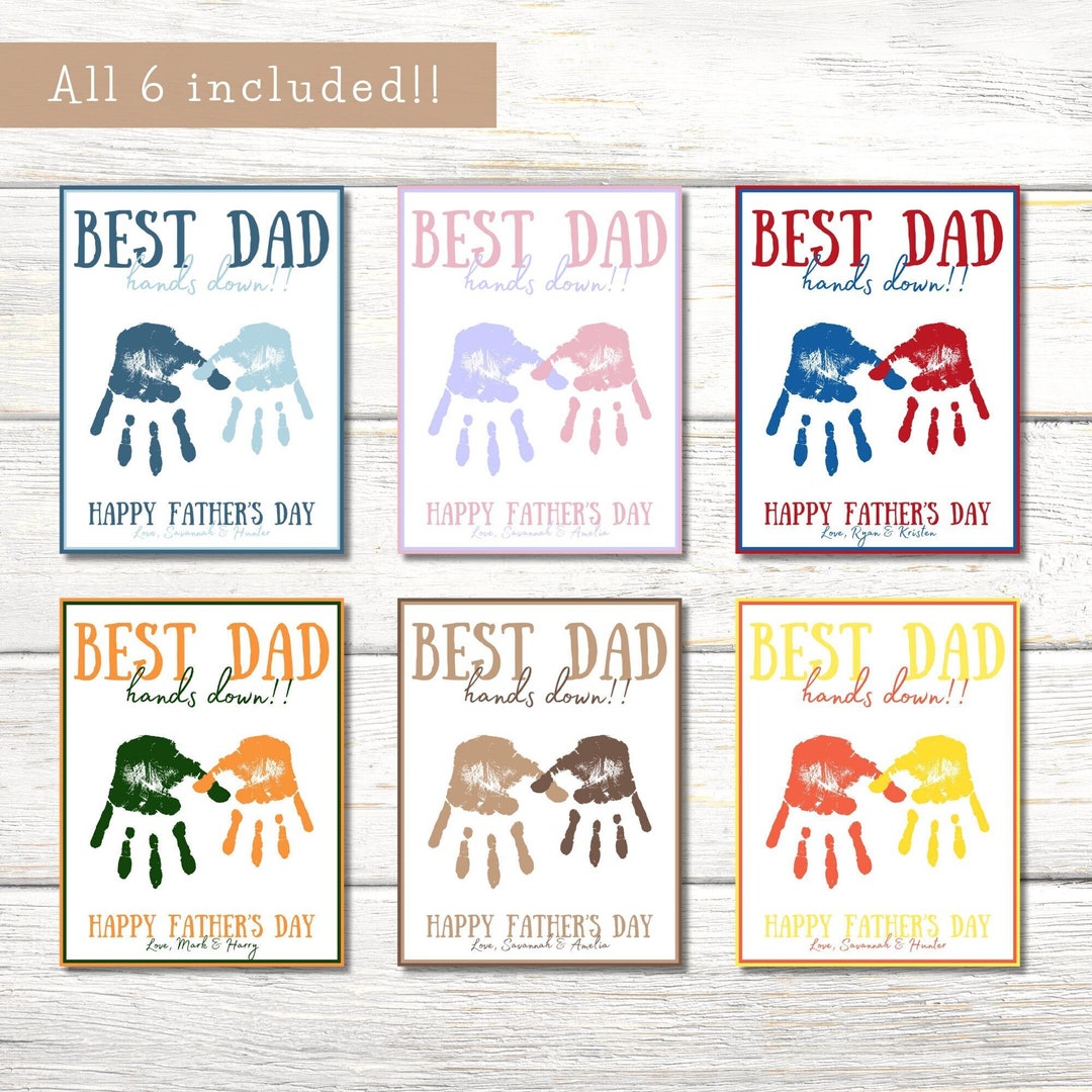 Best Dad Hands Down Father's Day Craft|diy Elementary/preschool ...