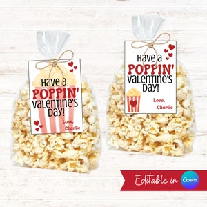 Have a POPPIN' Valentine's Day, Editable Valentine's Day Gift Tags ...