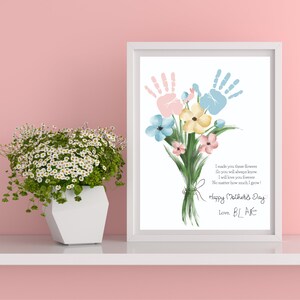 Handprint Flower Mother's Day Craft | DIY Elementary/preschool Mothers ...