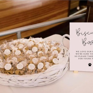 Printed Wedding Dog Favor Sign|dog Biscuit Bar Sign|dog Treat Favor ...
