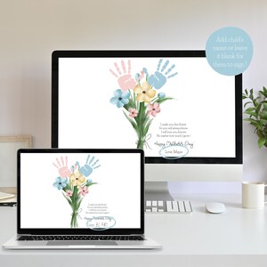 Handprint Flower Mother's Day Craft | DIY Elementary/preschool Mothers ...