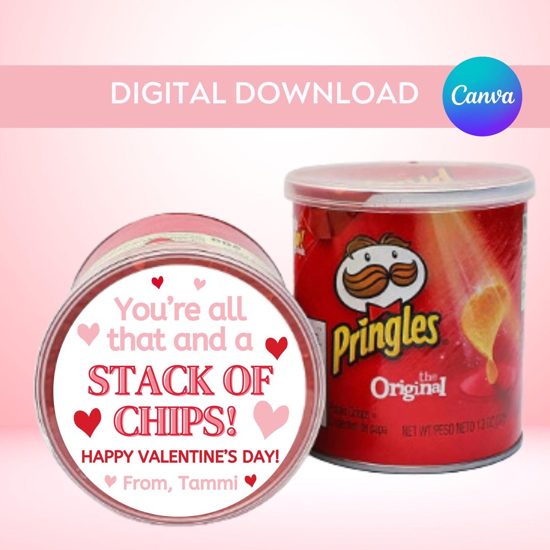Chip / Pringle Valentine Labels - Digital Download - Etsy