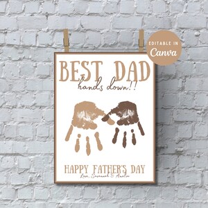 Best Dad Hands Down Father's Day Craft|diy Elementary/preschool ...