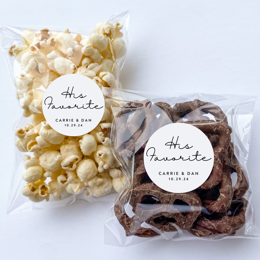 Simple DIY His & Her Favorite Candy Wedding Favors | Matching Dog Treat ...
