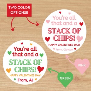 Chip Valentine Stickers | You’re All That and A Stack of Chips ...