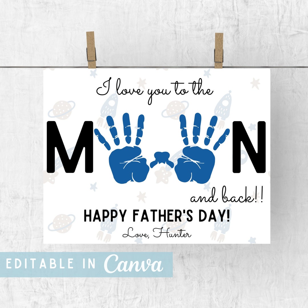 Handprint Father's Day Craft|diy Elementary/preschool Father's Day ...
