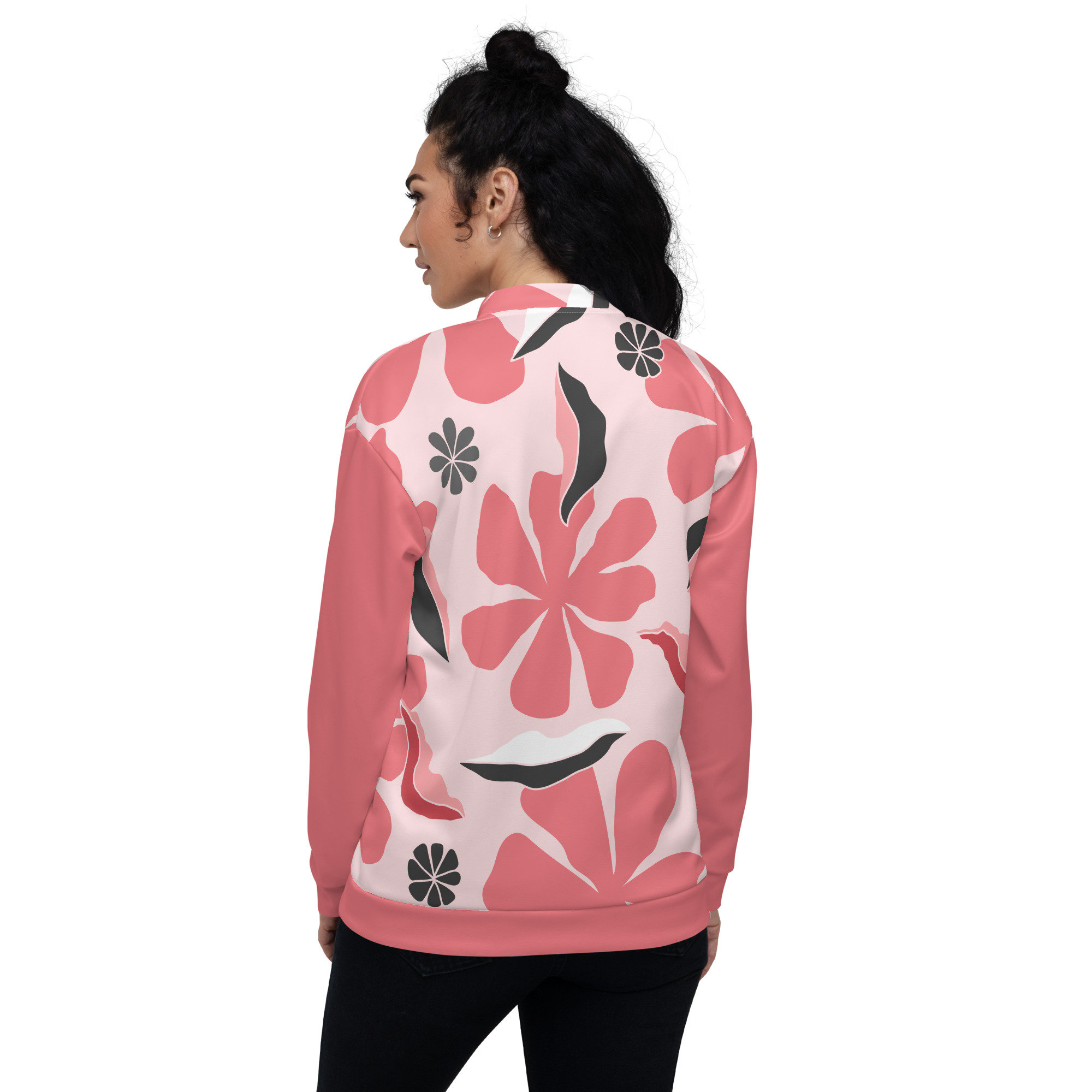 Pink flowers bomber jacket Men's Bomber Jackets sold by Cool Cabdriver ...