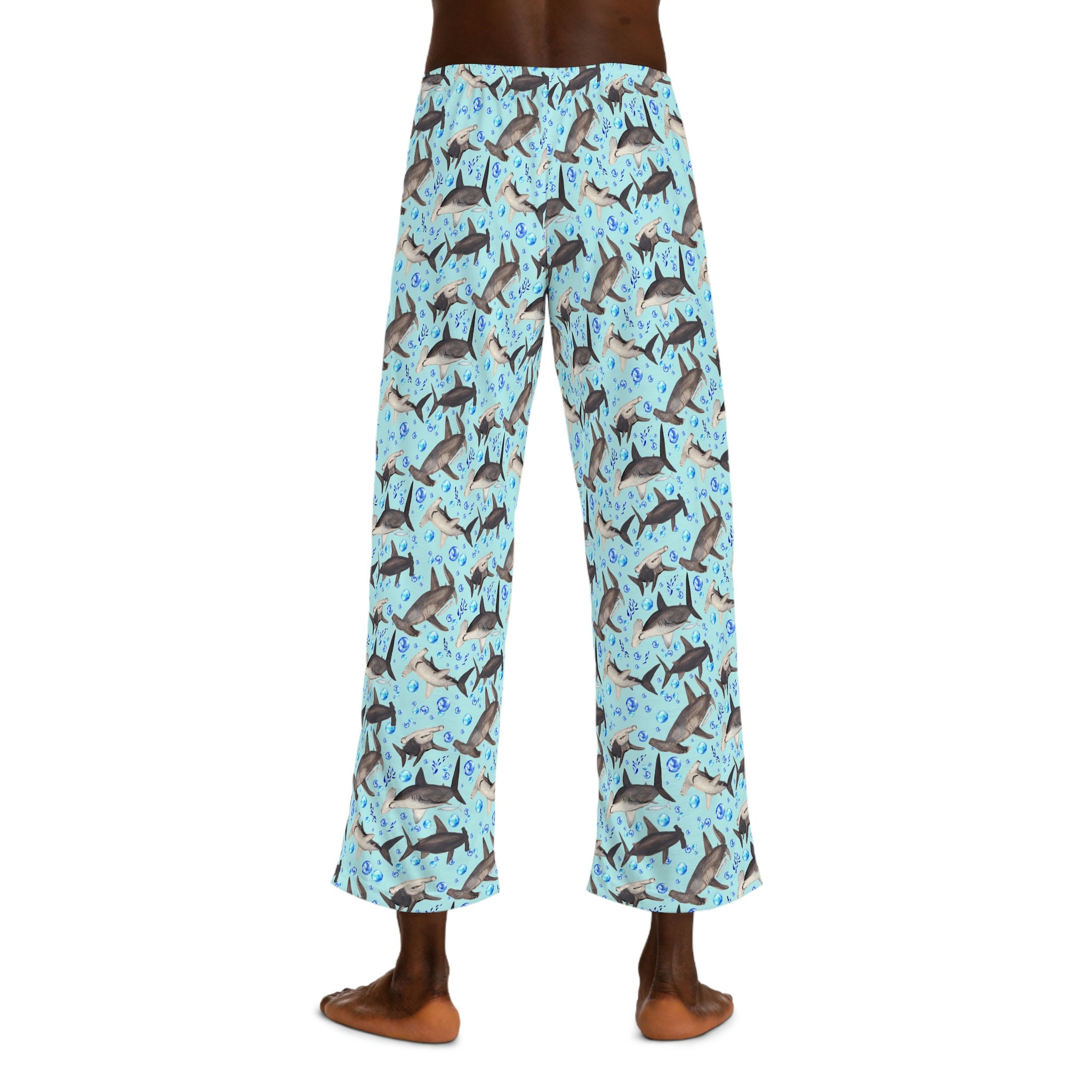 Men's Hammerhead Shark Pajamas Sharks Print Pjs for Men and Teen Boys ...