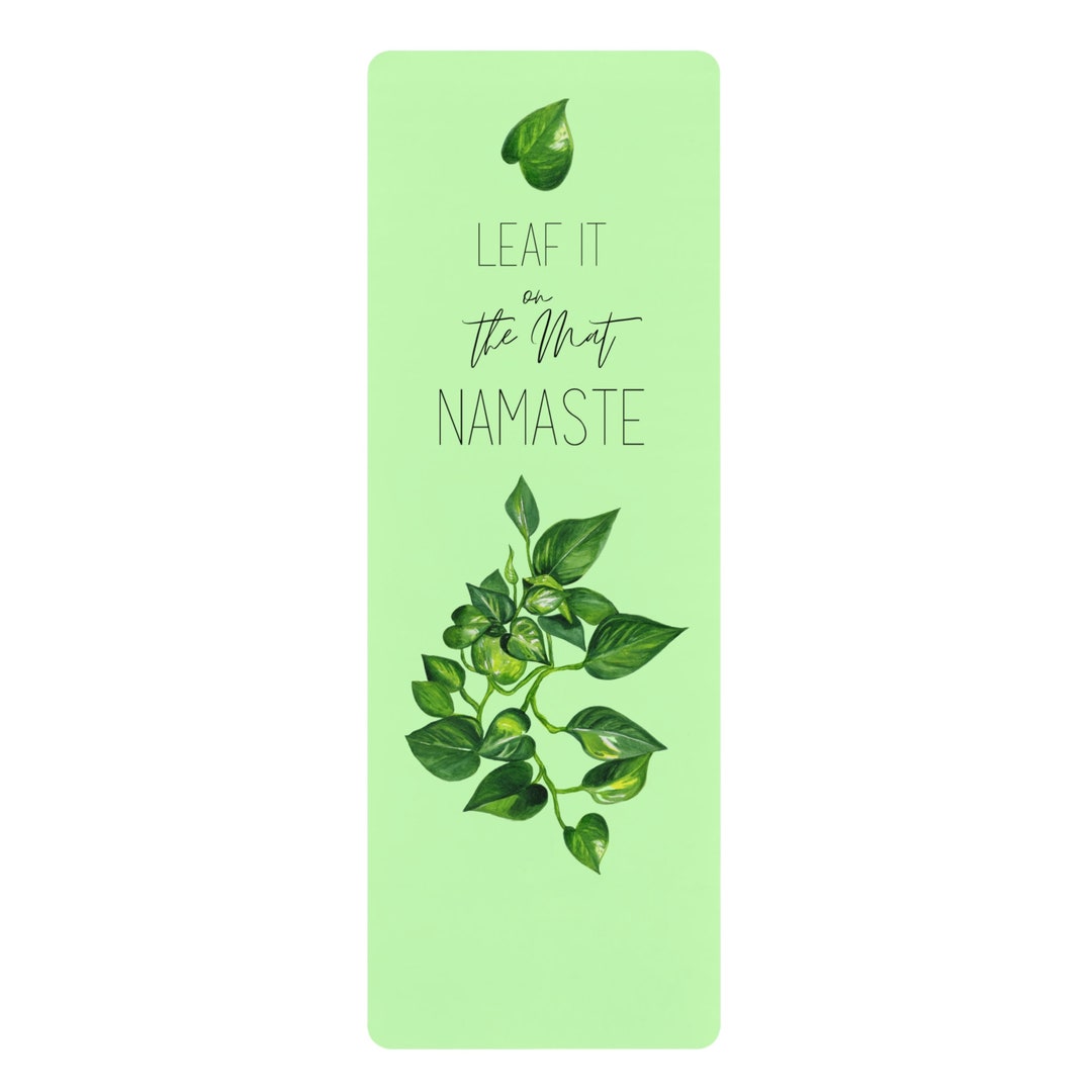 Pothos Plant Rubber Yoga Mat for Plant Lovers-leaf It on the Mat Gift ...