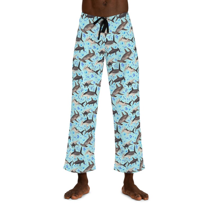 Men's Hammerhead Shark Pajamas Sharks Print Pjs for Men and Teen Boys ...