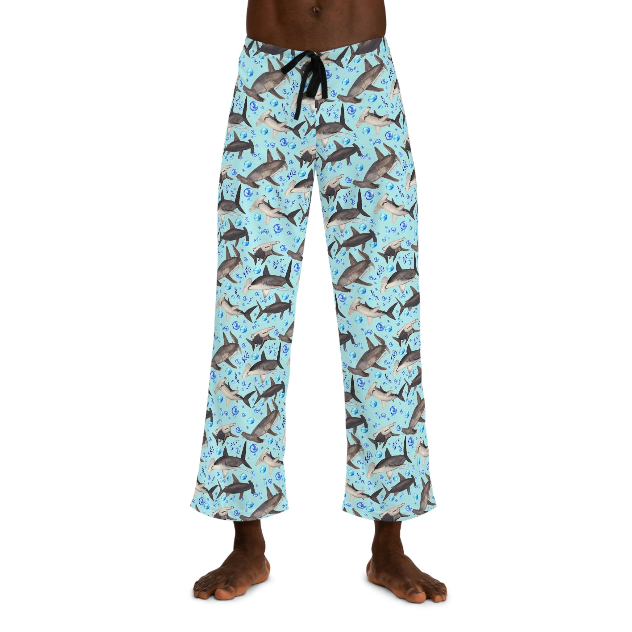 Men's Hammerhead Shark Pajamas Sharks Print Pjs for Men and Teen Boys ...