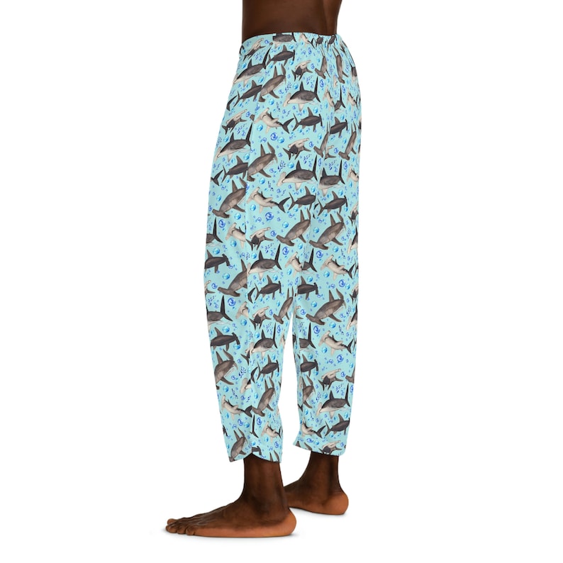Men's Hammerhead Shark Pajamas Sharks Print Pjs for Men and Teen Boys ...