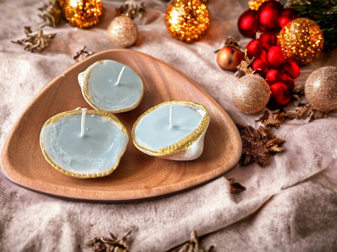 Sea Shell Tealight Candle/qty 4/unique Tealight Candle/nautical Decor ...