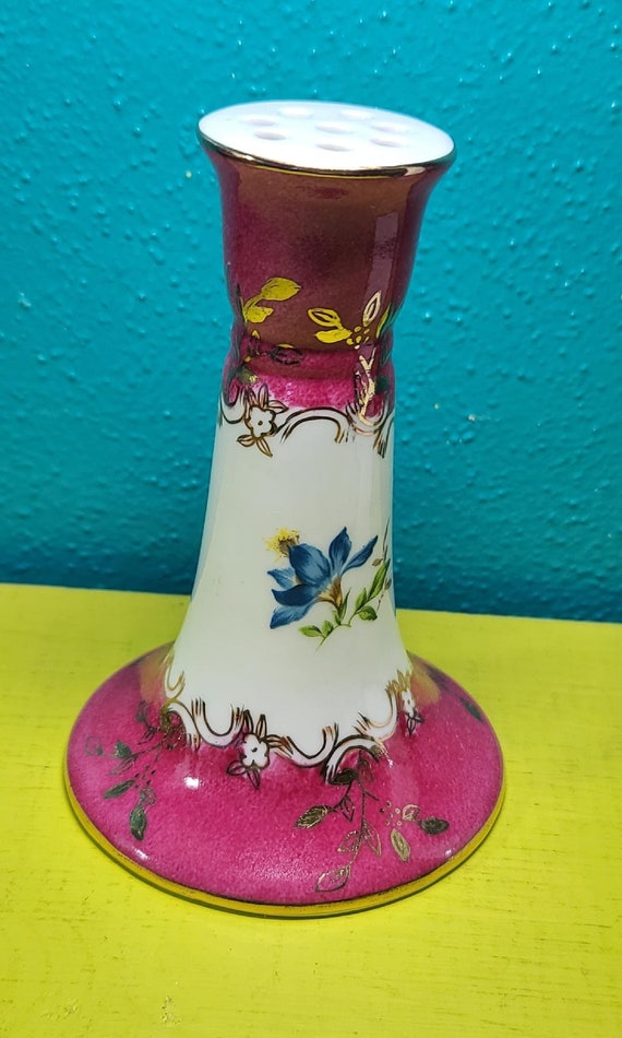 vintage ceramic hat pin - Gem