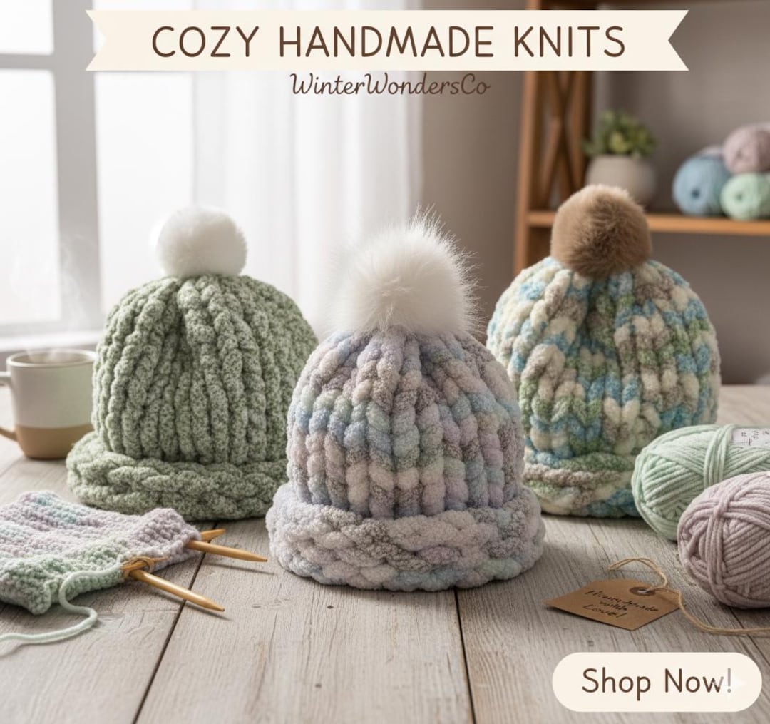 Cozy Handmade Knit Hats - Etsy